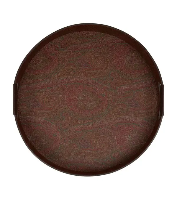 Etro Cotton-blend And Leather Arnica Round Tray