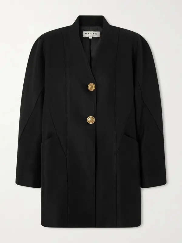 Maison Mayle Ines Paneled Wool-twill Coat