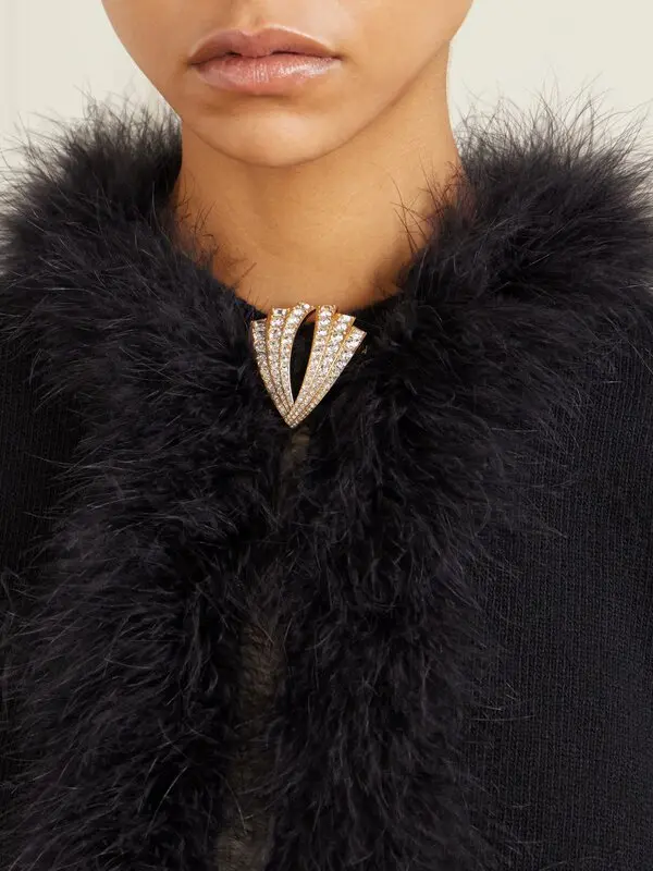 Valentino Garavani Crystal-embellished Brooch