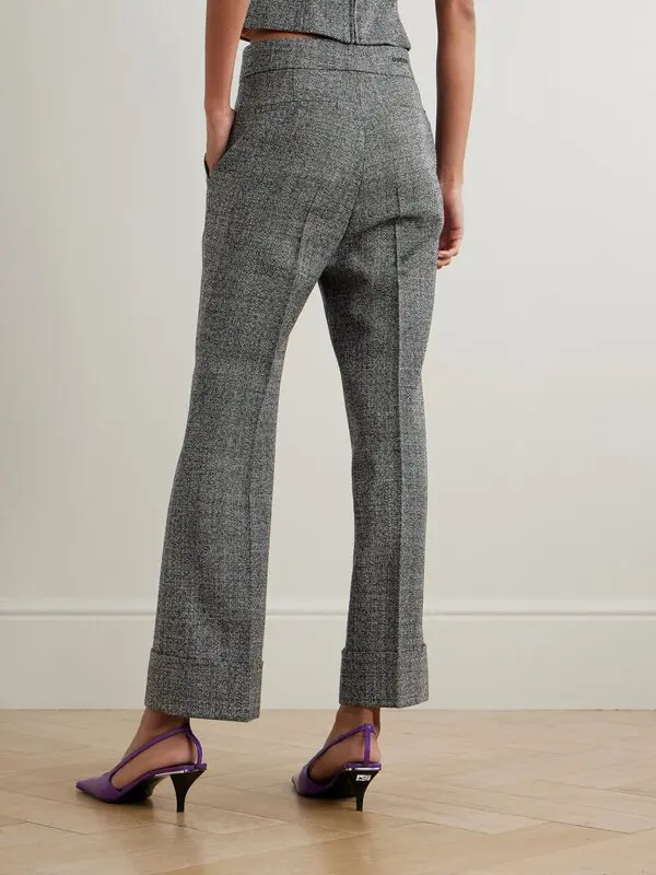 Gucci Wool-tweed Flared Pants