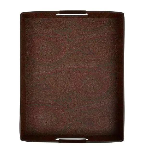 Etro Cotton-blend And Leather Arnica Rectangular Tray