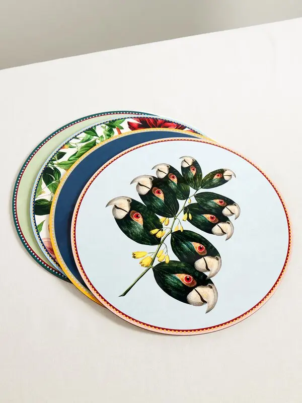 La DoubleJ Beto Val Set Of Four Wood Placemats - Multi