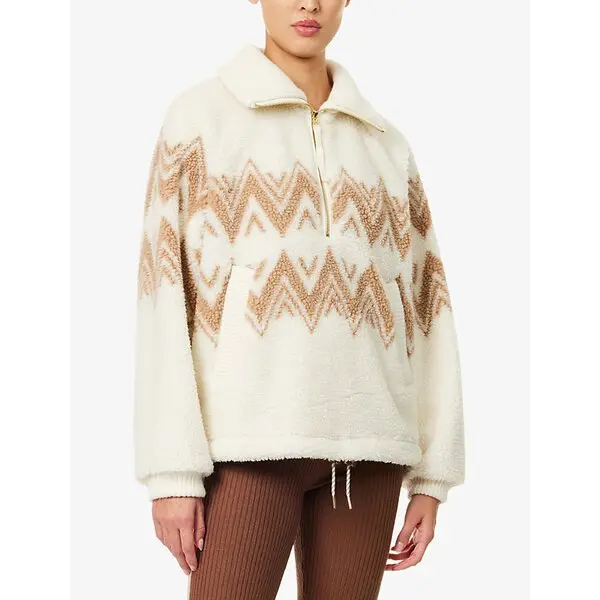 Varley Hendrik Relaxed-fit Sherpa Sweatshirt - Egret