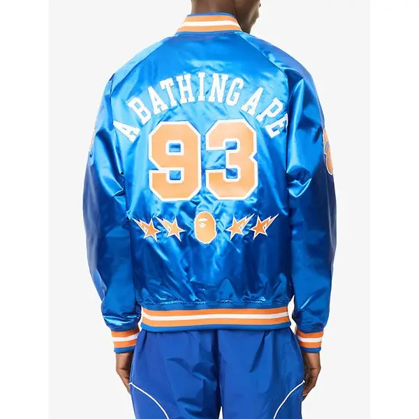 A BATHING APE Nba Kicks Logo-embroidered Satin Jacket