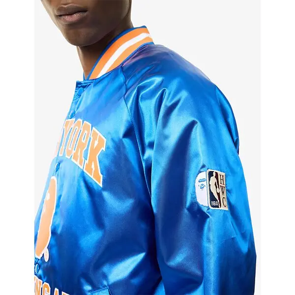 A BATHING APE Nba Kicks Logo-embroidered Satin Jacket