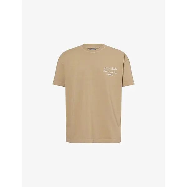 CLUB 1984 Club La Short-sleeve Cotton T-shirt - Dark Taupe