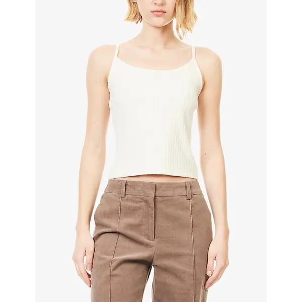 Veronica Beard Brodier Pointelle Stretch-knit Top - Ecru