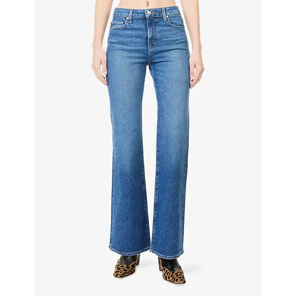 Paige Sofia Mid-rise Flared Denim Jeans