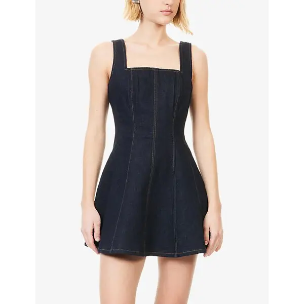 Paige Paneled Denim Mini Dress
