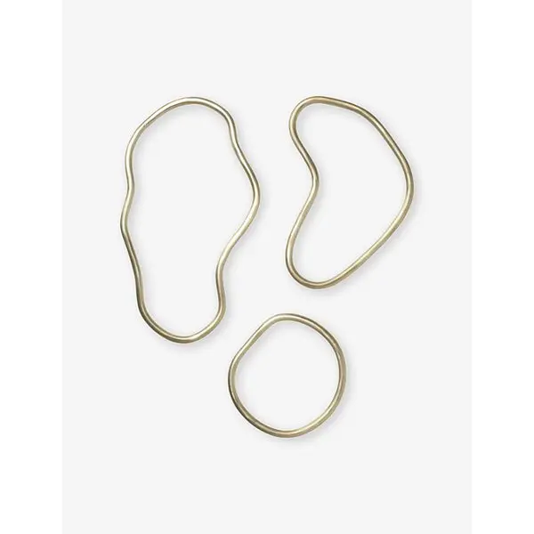 FERM LIVING Pond Set Of Three Trivets 25cm - Brass