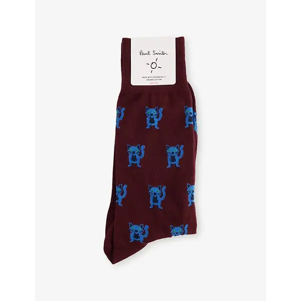 Paul Smith Miro Cat Ankle Socks - Red