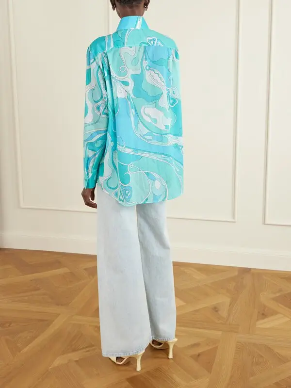 Emilio Pucci Printed Cotton-muslin Shirt