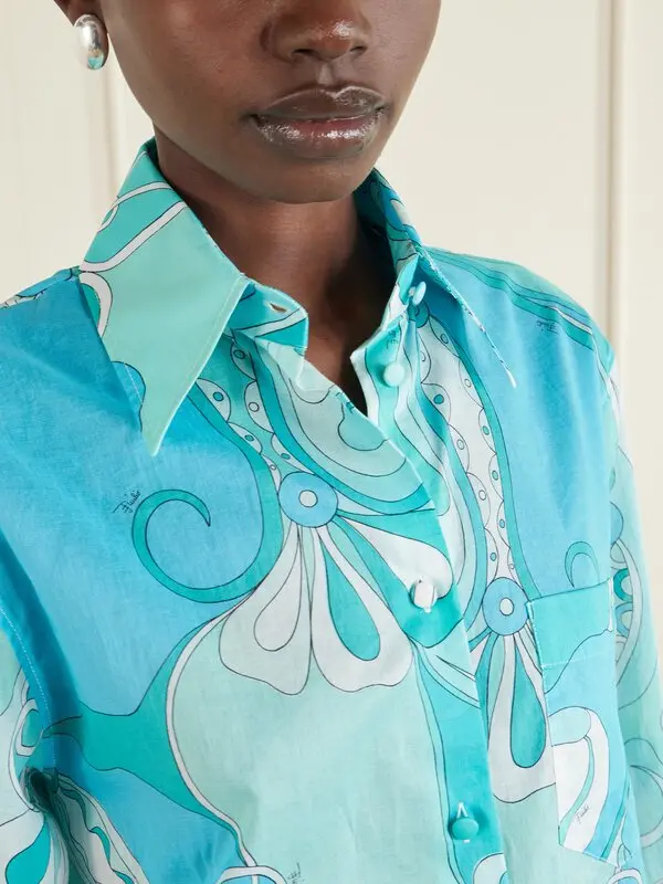 Emilio Pucci Printed Cotton-muslin Shirt