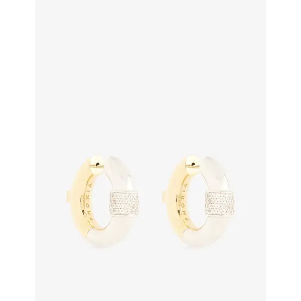 PHORIA Powerplay Dual-tone Hoop Earrings - Silver/gold