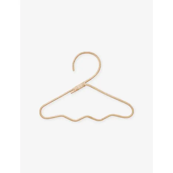 FERM LIVING Wavi Set Of Three Rattan Clothes Hangers - Natural