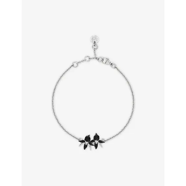 SHAUN LEANE Black Orchid Diamond Bracelet - Silver