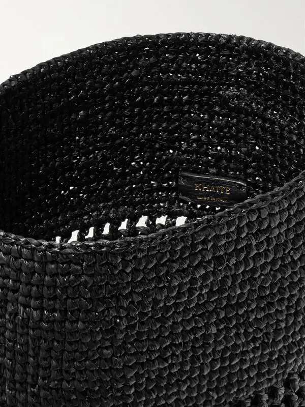 Khaite Billie Raffia Bucket Bag - Black