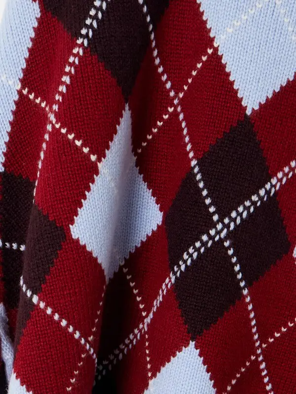 LA LIGNE Argyle Wool And Cashmere-blend Sweater - Multi