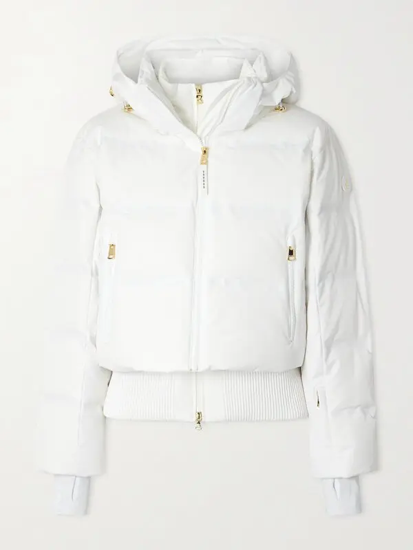 Bogner Hooded Fleece-trimmed Padded Quilted Down Ski Jacket - Neutrals