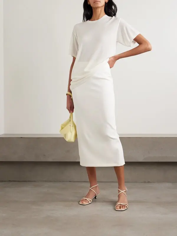 Max Mara Brandy Jersey Midi Skirt - Neutrals