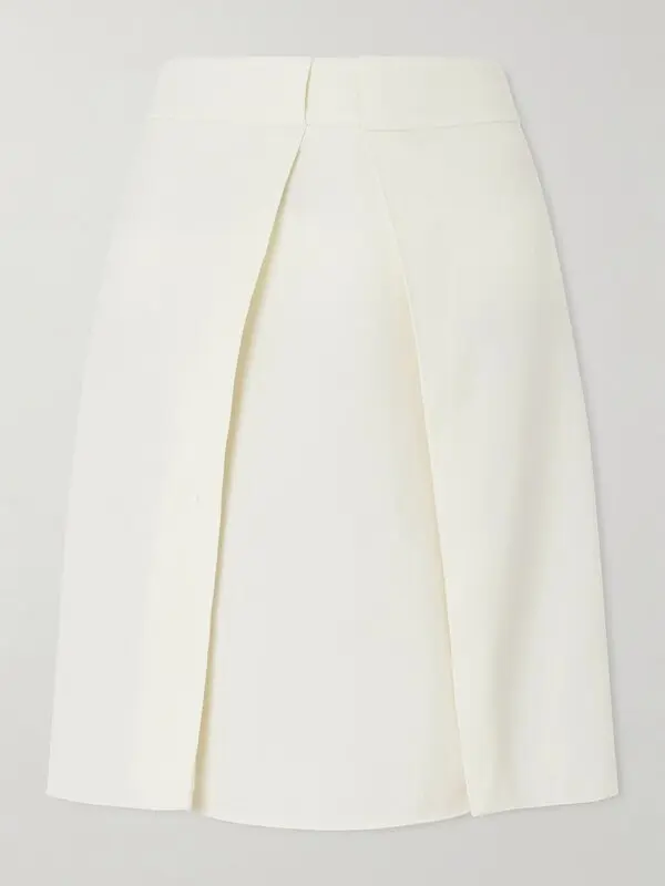 Marni Pleated Wool-crepe Skirt