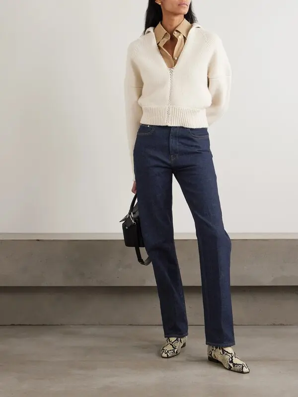 Ossou Flex High-rise Straight-leg Jeans - Blue