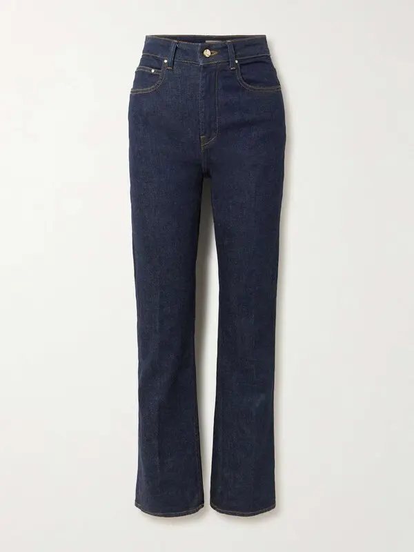 Ossou Flex High-rise Straight-leg Jeans - Indigo