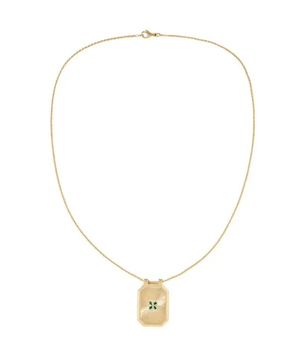 MARIE LICHTENBERG Luck Scapular 18-karat Emerald Necklace - Gold