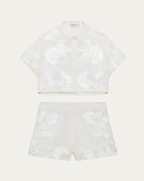 Simkhai Callie Floral Camp Shirt