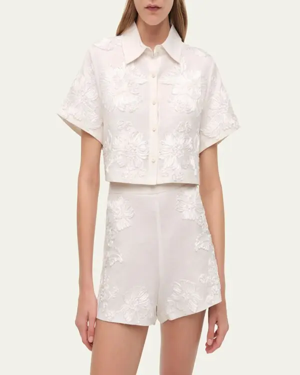 Simkhai Callie Floral Camp Shirt