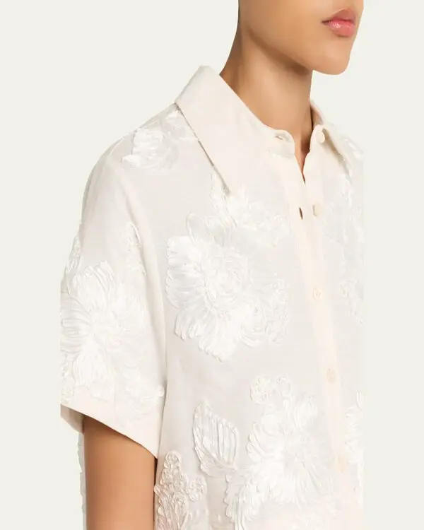 Simkhai Callie Floral Camp Shirt