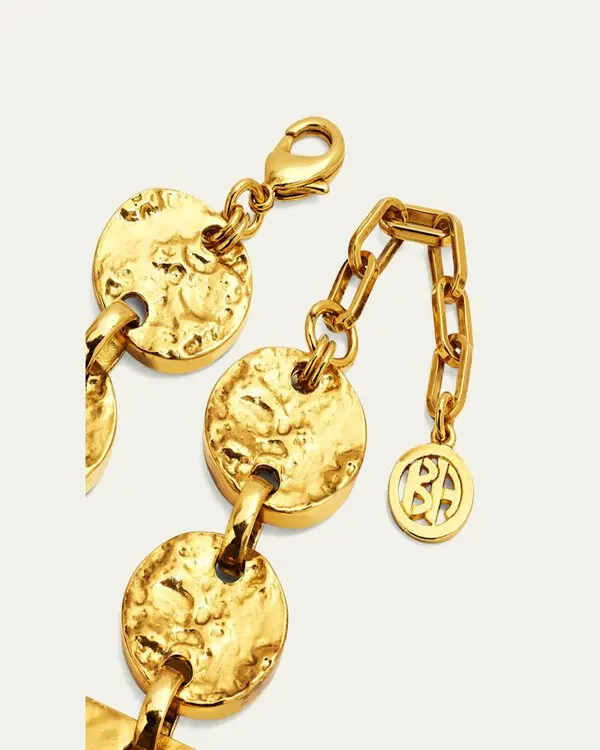 BEN-AMUN 24k Electroplated Round And Rectangular Necklace