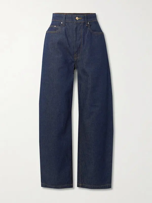 Ossou Bends High-rise Barrel-leg Jeans - Blue