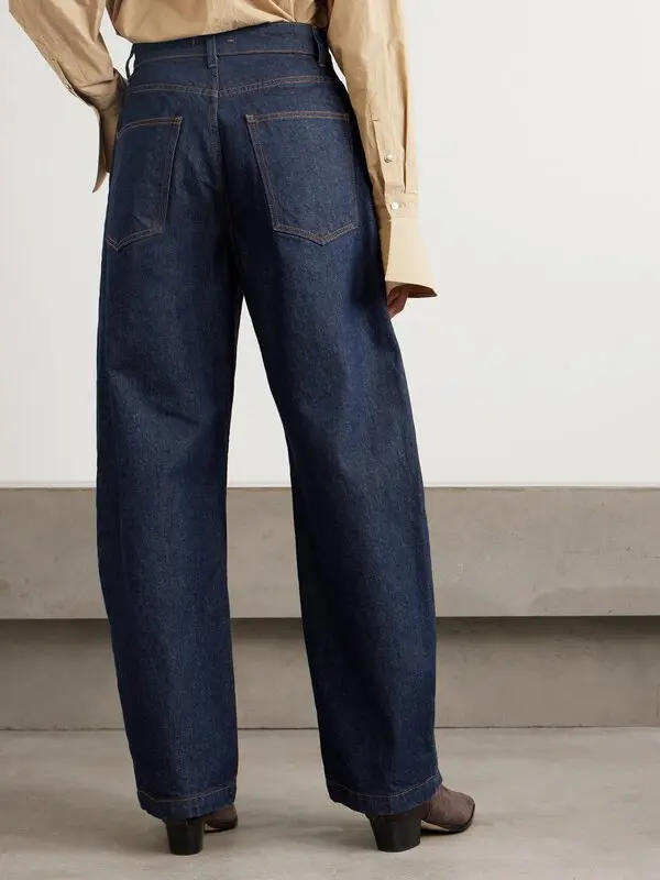 Ossou Bends High-rise Barrel-leg Jeans - Blue