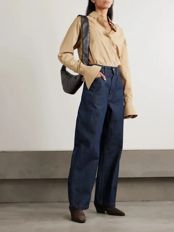 Ossou Bends High-rise Barrel-leg Jeans