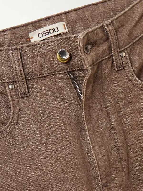 Ossou Drift High-rise Straight-leg Jeans - Brown