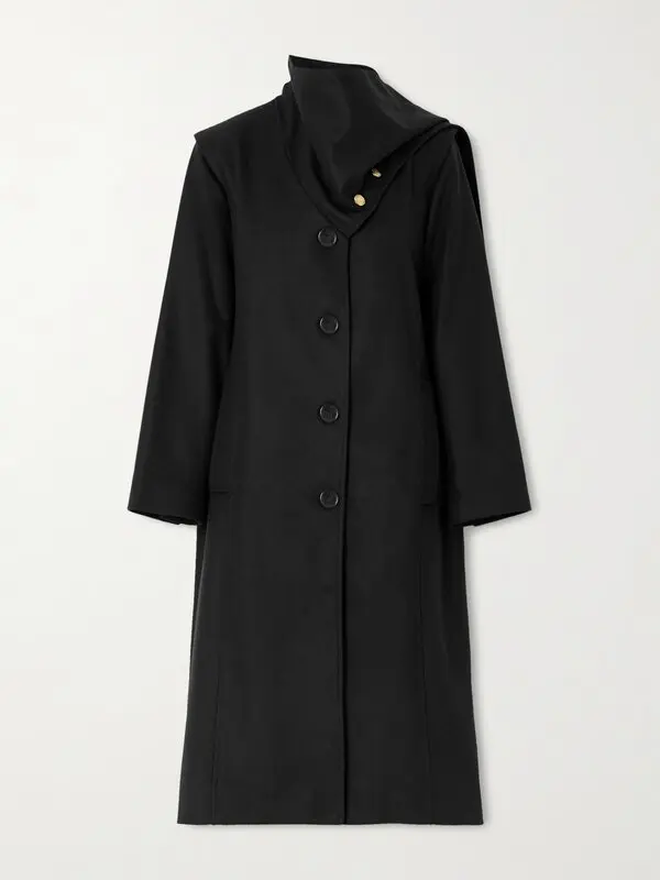 Maison Mayle Isadore Scarf-detailed Wool-blend Coat