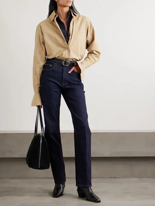 Ossou Haze Oversized Cotton-poplin Shirt - Neutrals