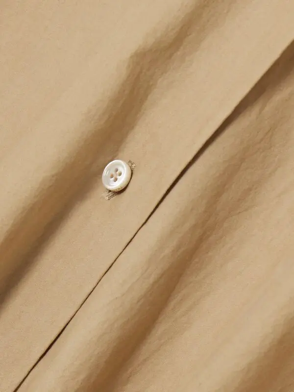 Ossou Haze Oversized Cotton-poplin Shirt - Neutrals