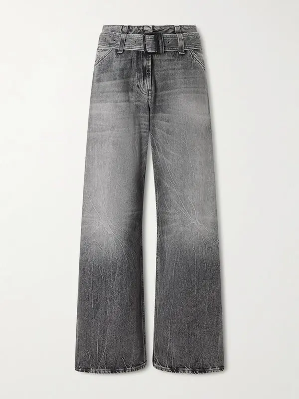 Acne Studios Page Belted Wide-leg Jeans - Black