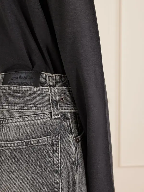 Acne Studios Page Belted Wide-leg Jeans - Black