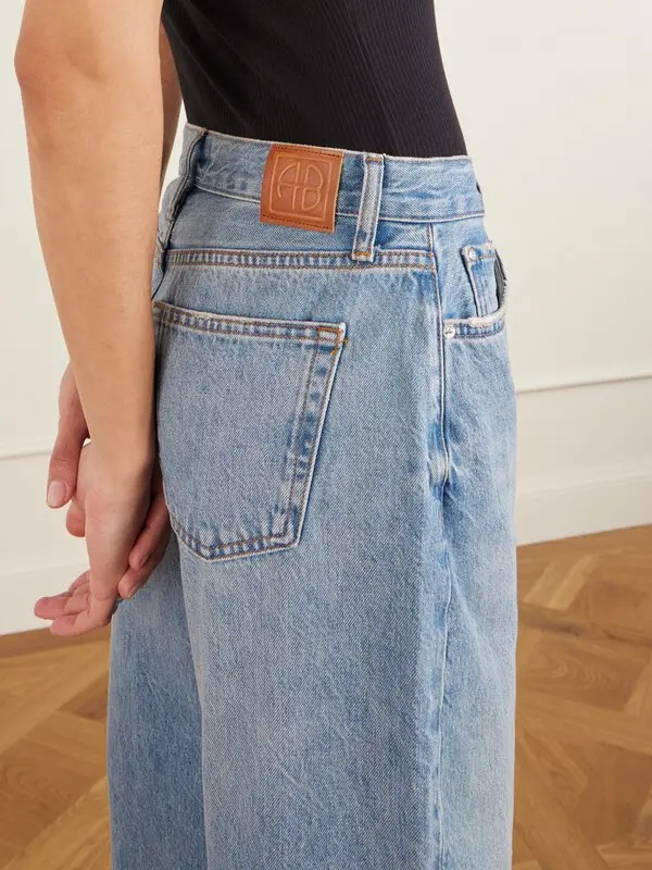 ANINE BING Fritz High-rise Barrel-leg Jeans - Blue