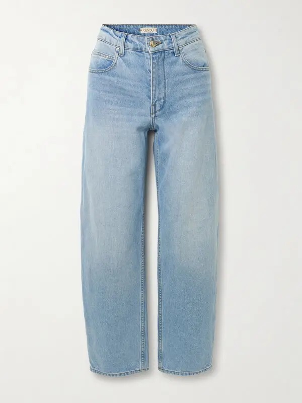 Ossou Rider Low-rise Straight-leg Jeans - Blue