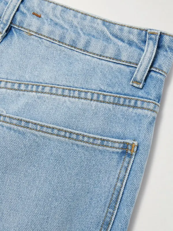 Ossou Rider Low-rise Straight-leg Jeans - Blue