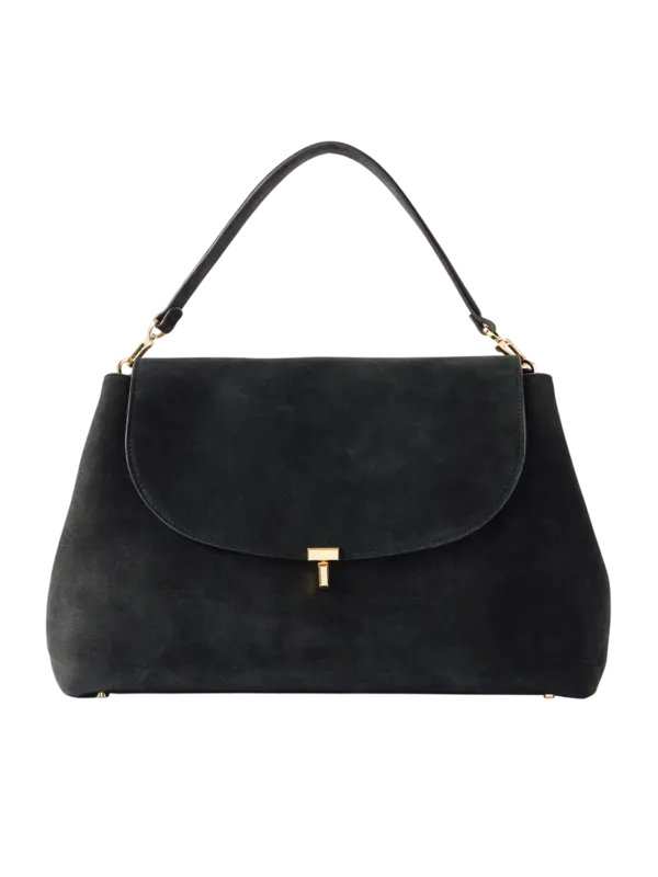 TOTEME T-lock Suede Shoulder Bag