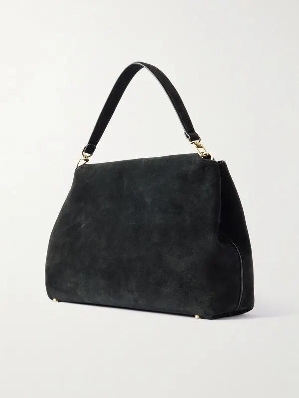 TOTEME T-lock Suede Shoulder Bag