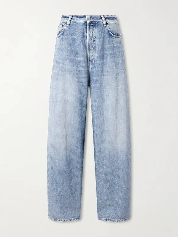 Acne Studios Crystal-embellished Low-rise Wide-leg Jeans - Blue