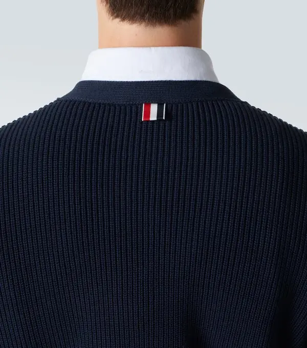 Thom Browne 4-bar Cotton Cardigan