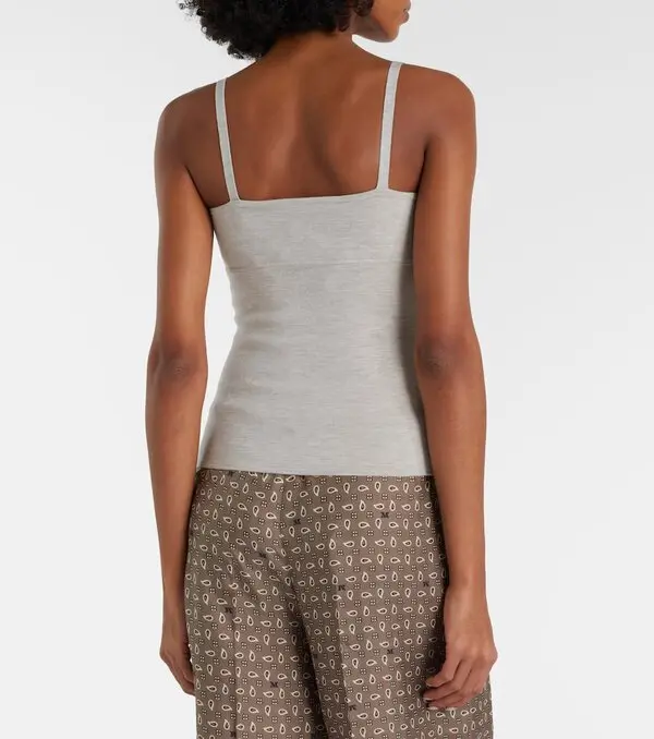 Max Mara Epica Wool-blend Top - Beige