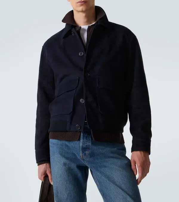 FRAME Suede Blouson Jacket